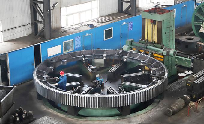 Casting ZG310-570 42CrMo Steel Large Ring Gear Rotary Kiln External ...