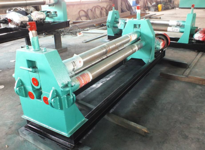 Three Roll Hydraulic Plate Rolling Machine With Main Drive Motor Power 15kw